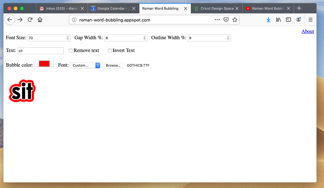Using Cricut to Cut “Bubble” Words – Strategy To See